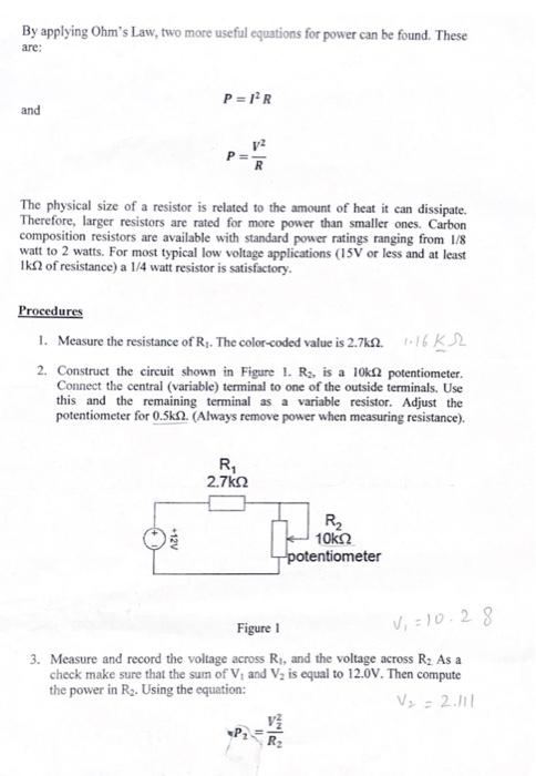 Solved Maximum Power Transfer Objectives To learn the powers | Chegg.com