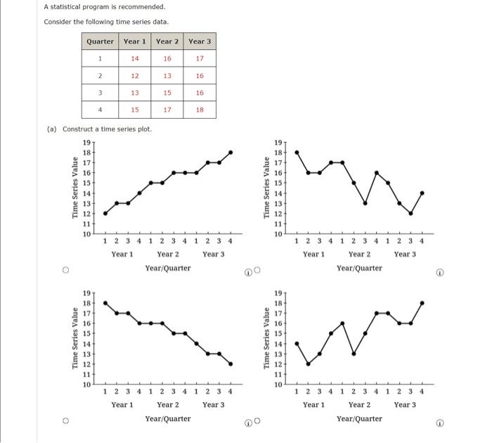 Solved A statistical program is recommended. Consider the | Chegg.com