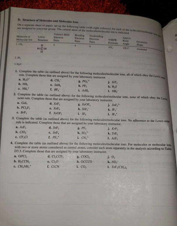 Solved On a sheet of paper, set up the following table with | Chegg.com