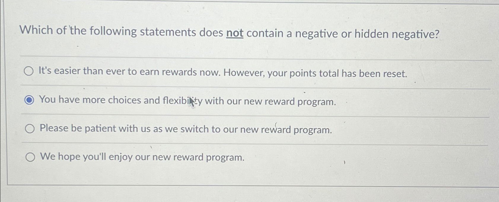 Solved Which of the following statements does not contain a | Chegg.com