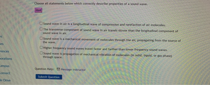 Solved Choose all statements below which correctly describe | Chegg.com