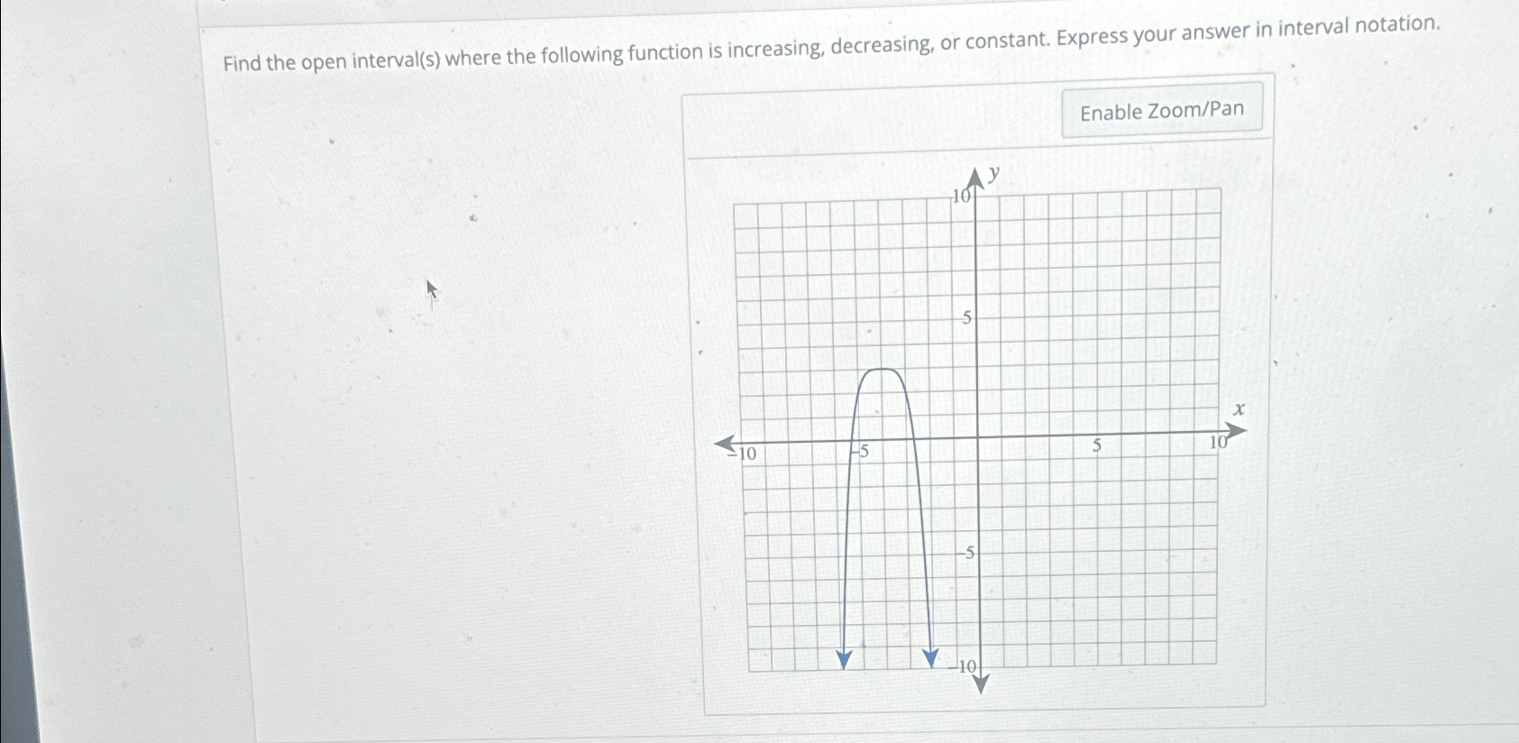 Solved Find the open interval(s) ﻿where the following | Chegg.com