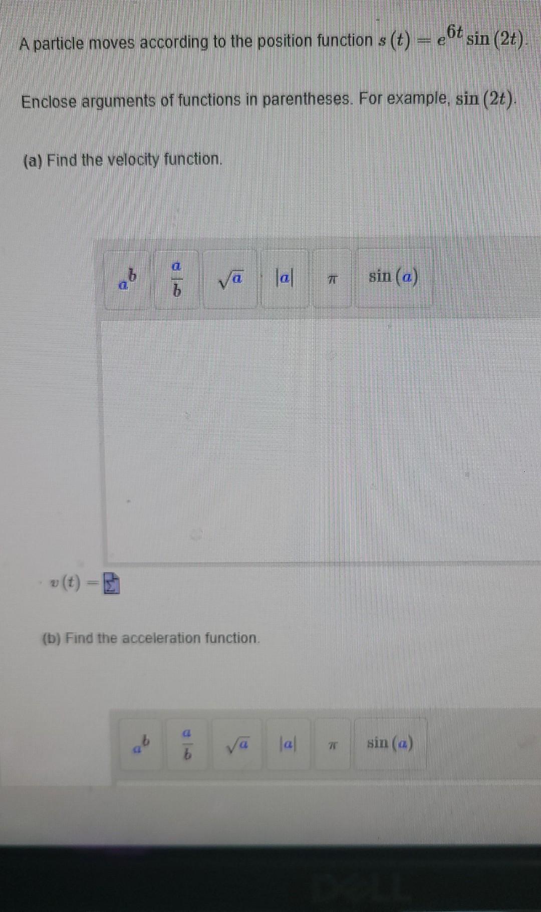 Solved A particle moves according to the position function | Chegg.com