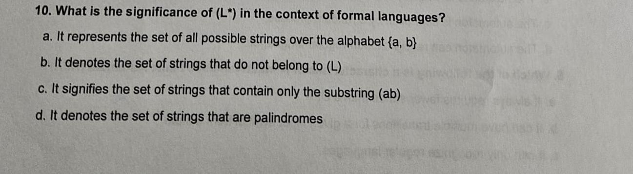Solved What is the significance of (L**) ﻿in the context of | Chegg.com