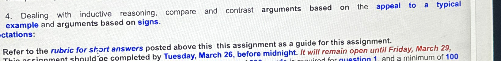 Solved Dealing with inductive reasoning, compare and | Chegg.com