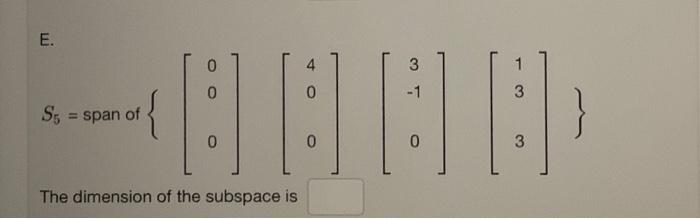 Solved (1 point) Find a basis of each subspace by deleting | Chegg.com