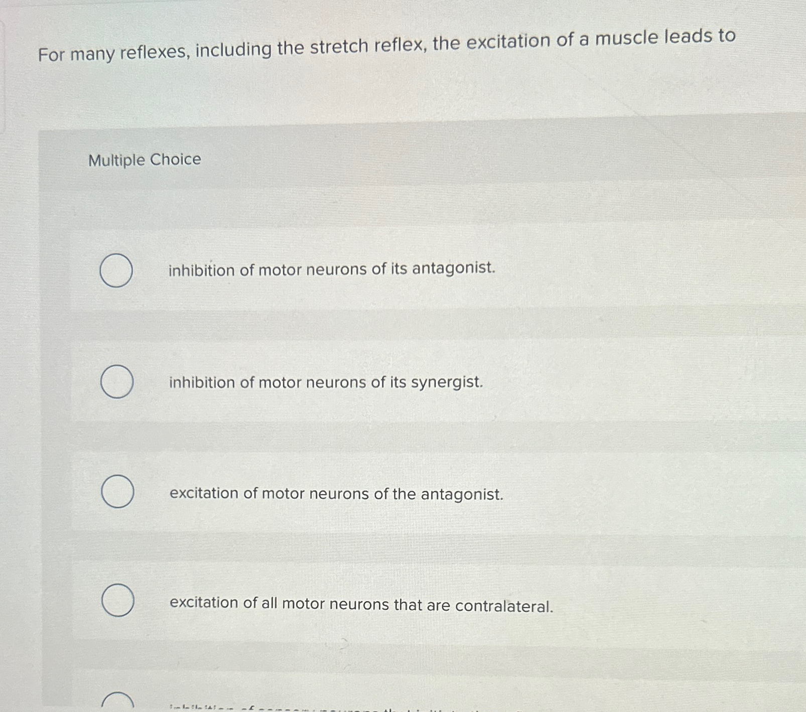 Solved For many reflexes, including the stretch reflex, the | Chegg.com