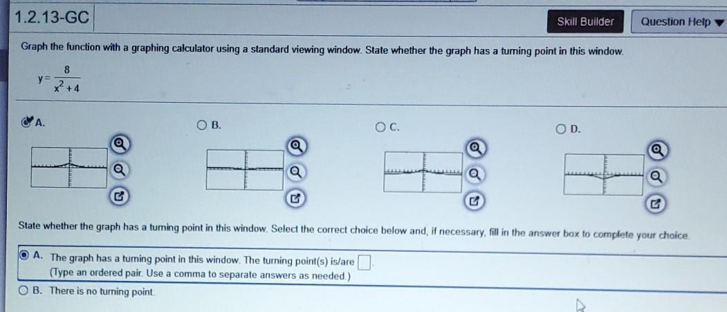 Solved 1.2.13-GC Skill Builder Question Help Graph the | Chegg.com