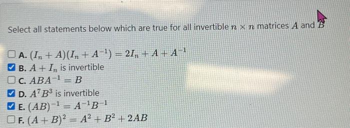 Solved Select all statements below which are true for all | Chegg.com