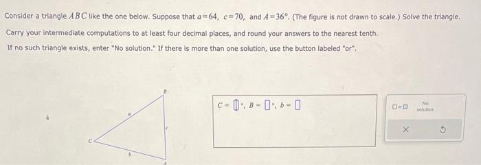 Solved Consider a triangle ABC like the one below. Suppose | Chegg.com