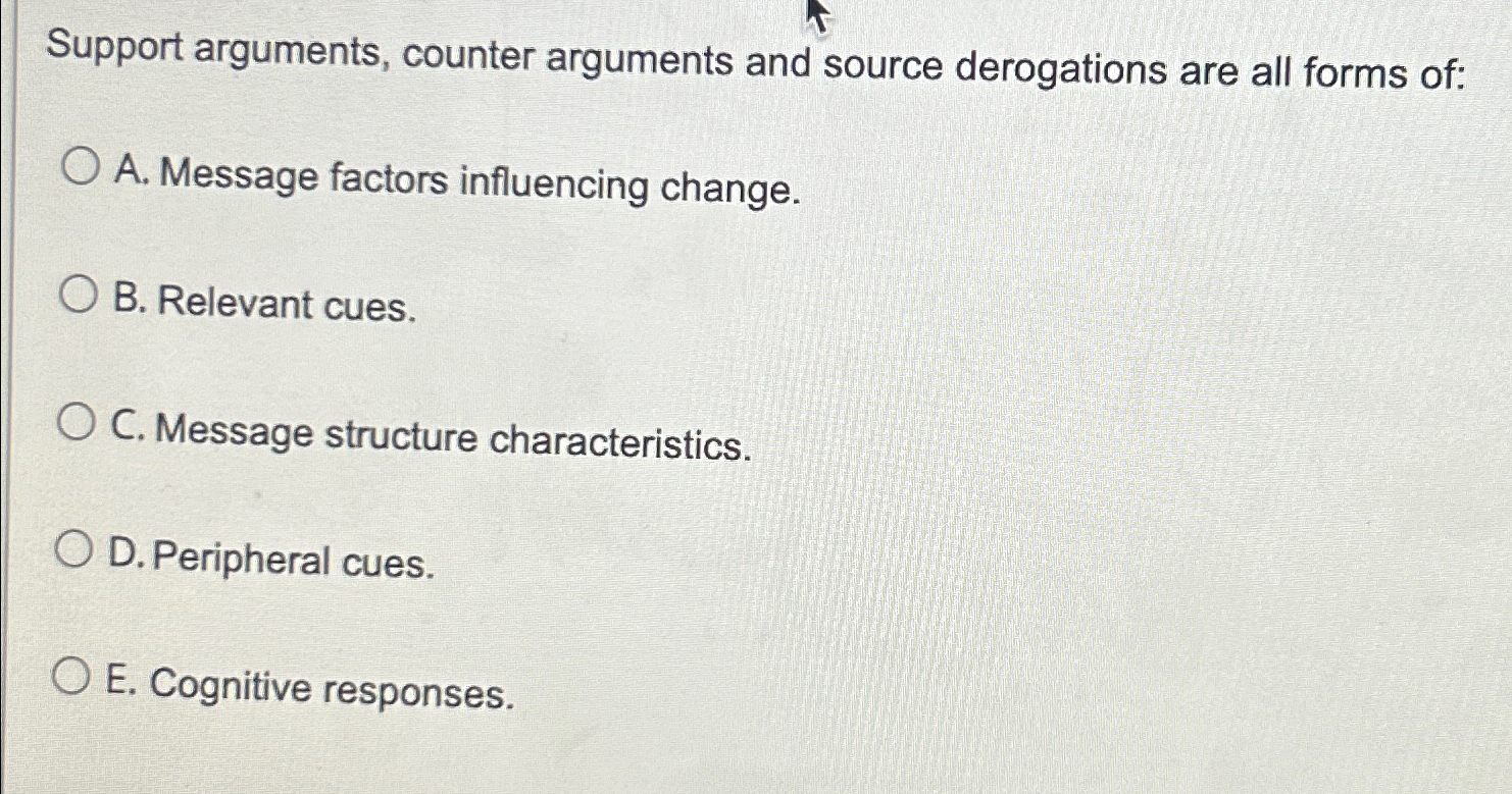 Solved Support arguments, counter arguments and source | Chegg.com