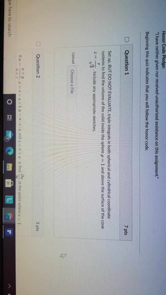 Honor Code Pledge: "I have neither given nor received | Chegg.com