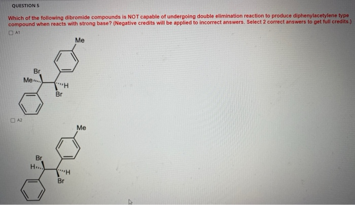 Solved QUESTIONS Which of the following dibromide compounds | Chegg.com