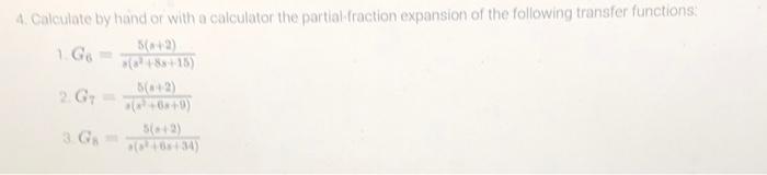 Solved 4. Calculate by hand or with a calculator the | Chegg.com