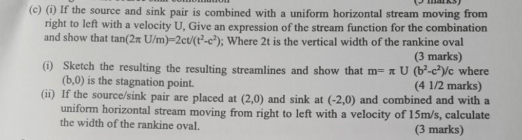 Solved (C) (i) If the source and sink pair is combined with | Chegg.com