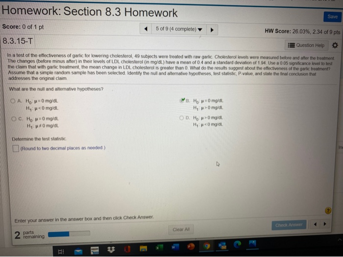 Solved Homework Section 8 3 Homework Save Score 0 Of 1 Pt