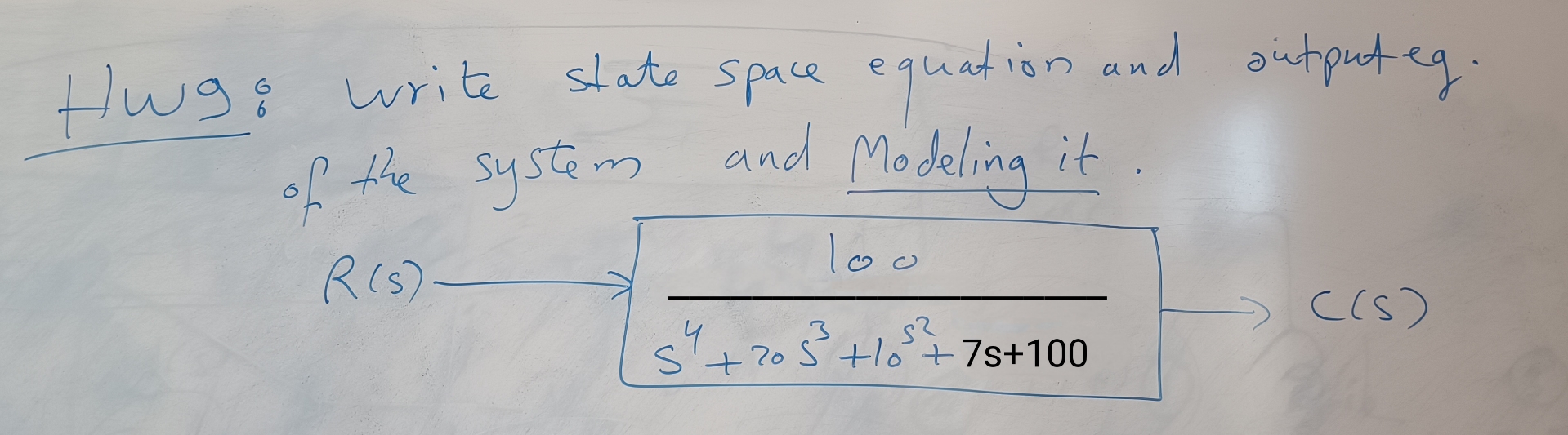 Solved Hw9: write state space equation and outputeg. of the | Chegg.com