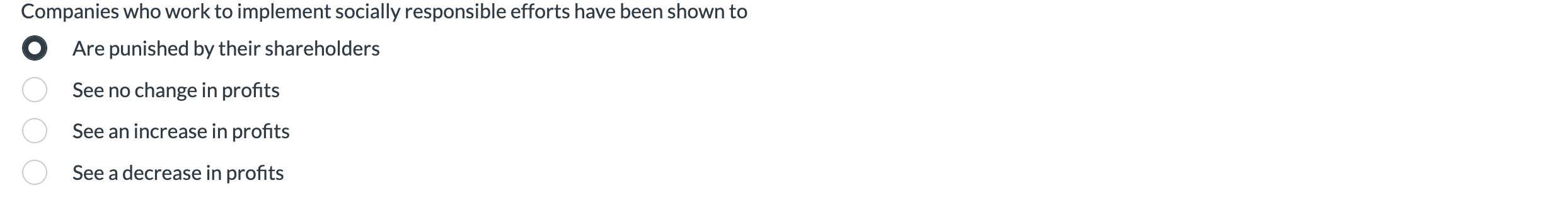 Solved Companies who work to implement socially responsible | Chegg.com
