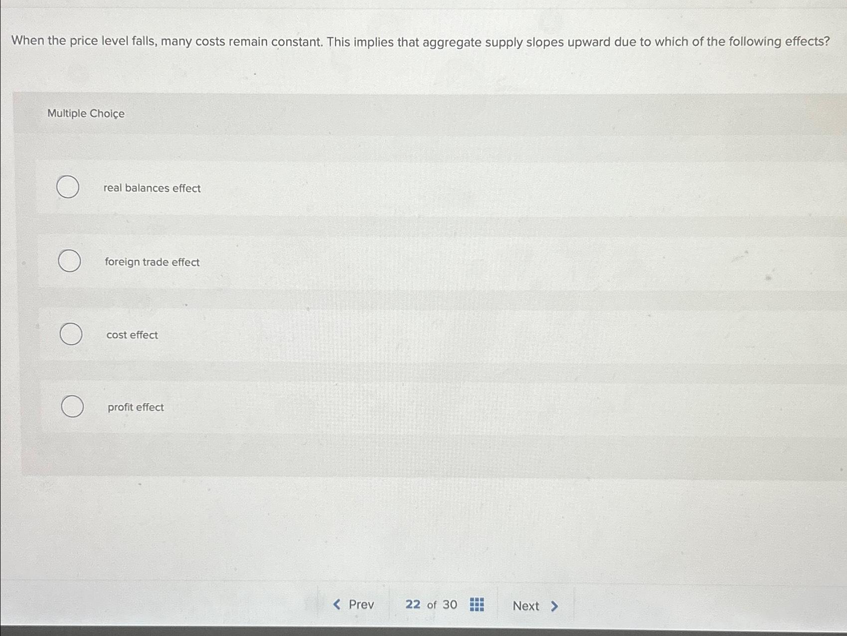 Solved When the price level falls, many costs remain | Chegg.com