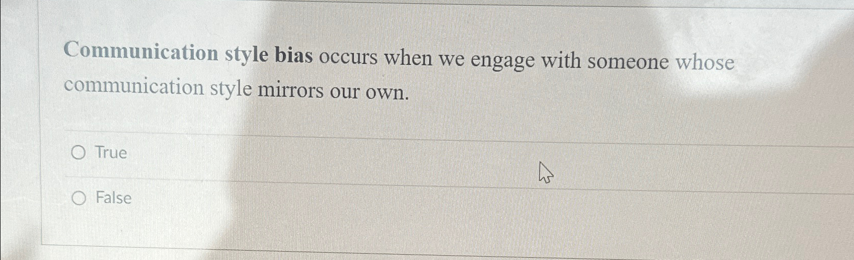 Solved Communication style bias occurs when we engage with | Chegg.com