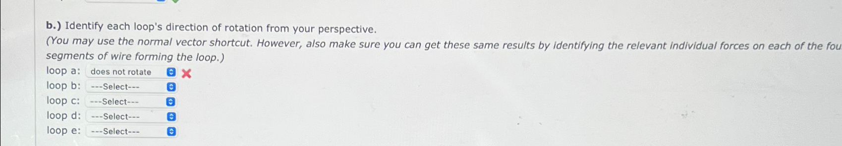 Solved b.) ﻿Identify each loop's direction of rotation from | Chegg.com