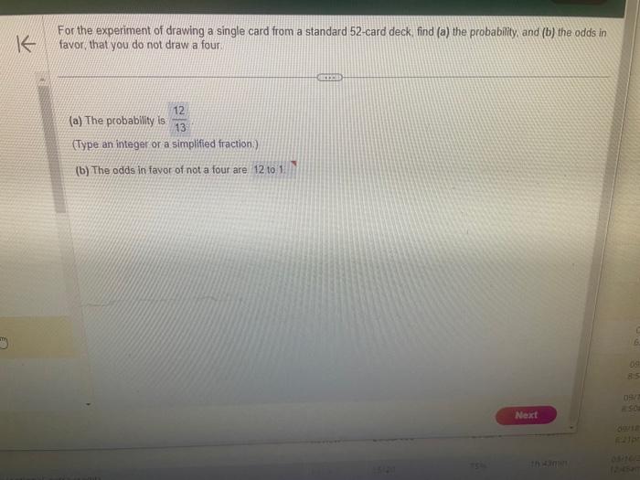 Solved For the experiment of drawing a single card from a | Chegg.com