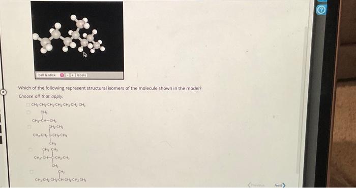 Solved Which of the following represent structural isomers | Chegg.com