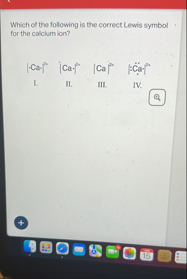 Solved Which of the following is the correct Lewis symbol | Chegg.com