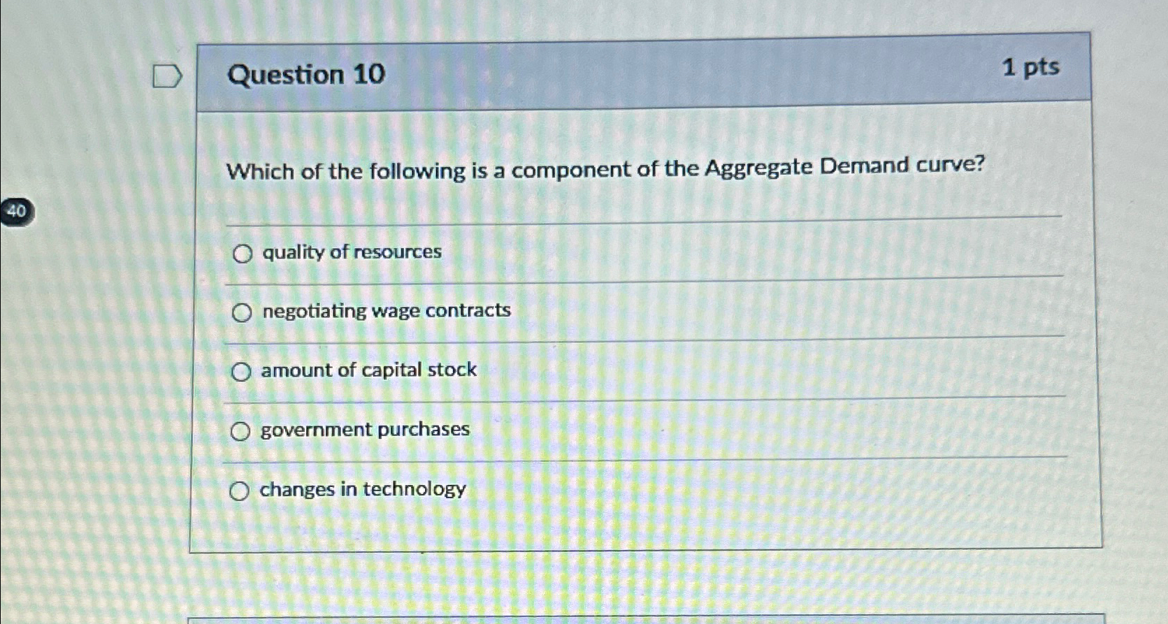 Solved Question 101 ﻿ptsWhich of the following is a | Chegg.com