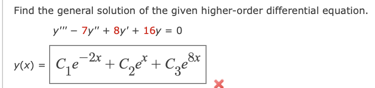Solved Find the general solution of the given higher-order | Chegg.com