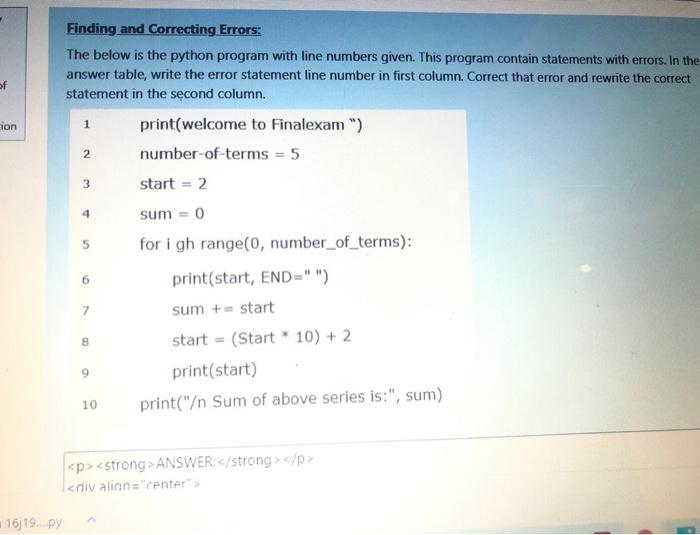 solved-of-ion-1-2-3-4-finding-and-correcting-errors-the