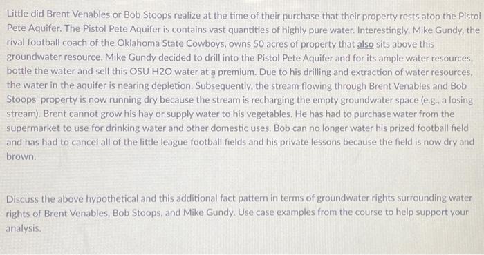 Solved Little did Brent Venables or Bob Stoops realize at | Chegg.com