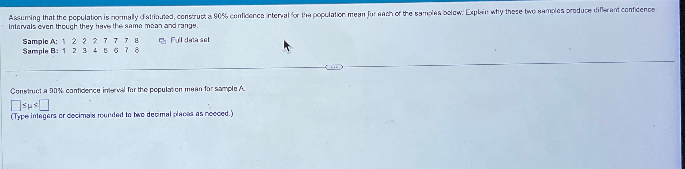 Solved Assuming that the population is normally distributed, | Chegg.com