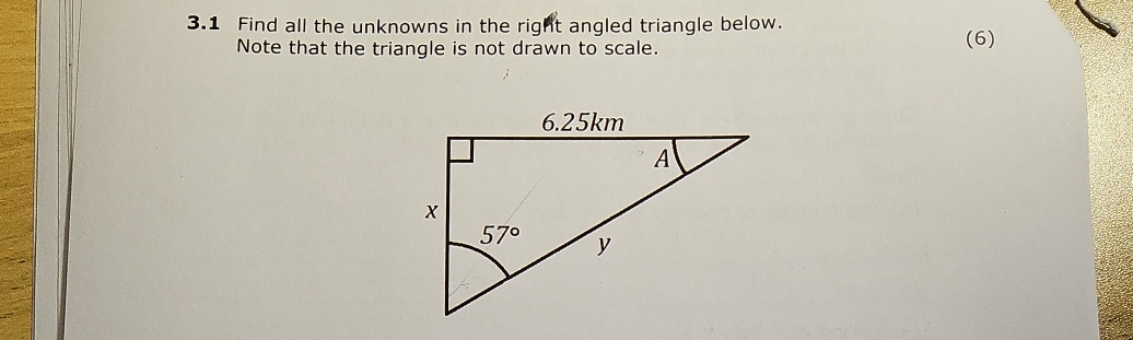 Solved 3 1 ï Find All The Unknowns In The Rigit Angled Chegg