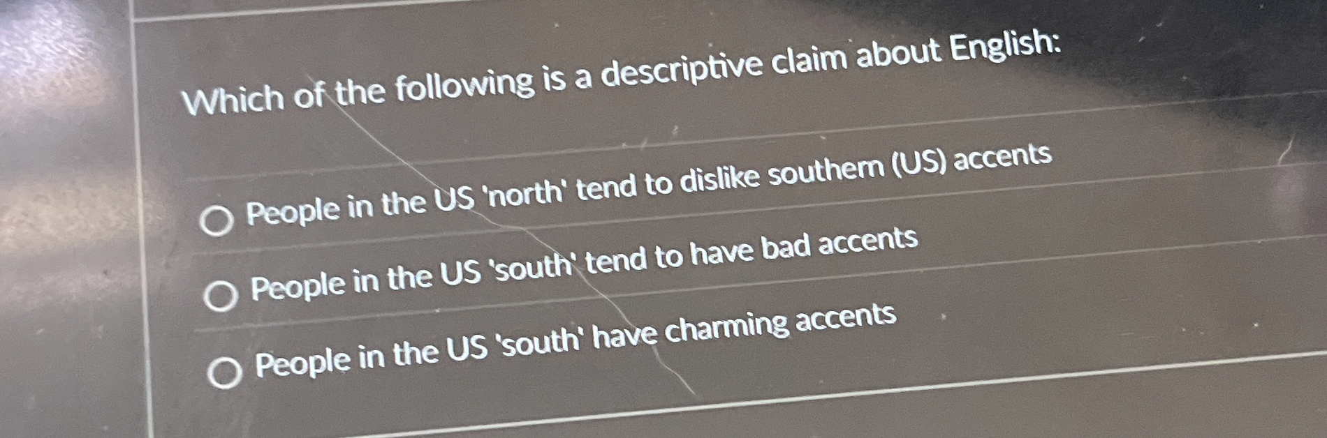 Solved Which of the following is a descriptive claim about | Chegg.com