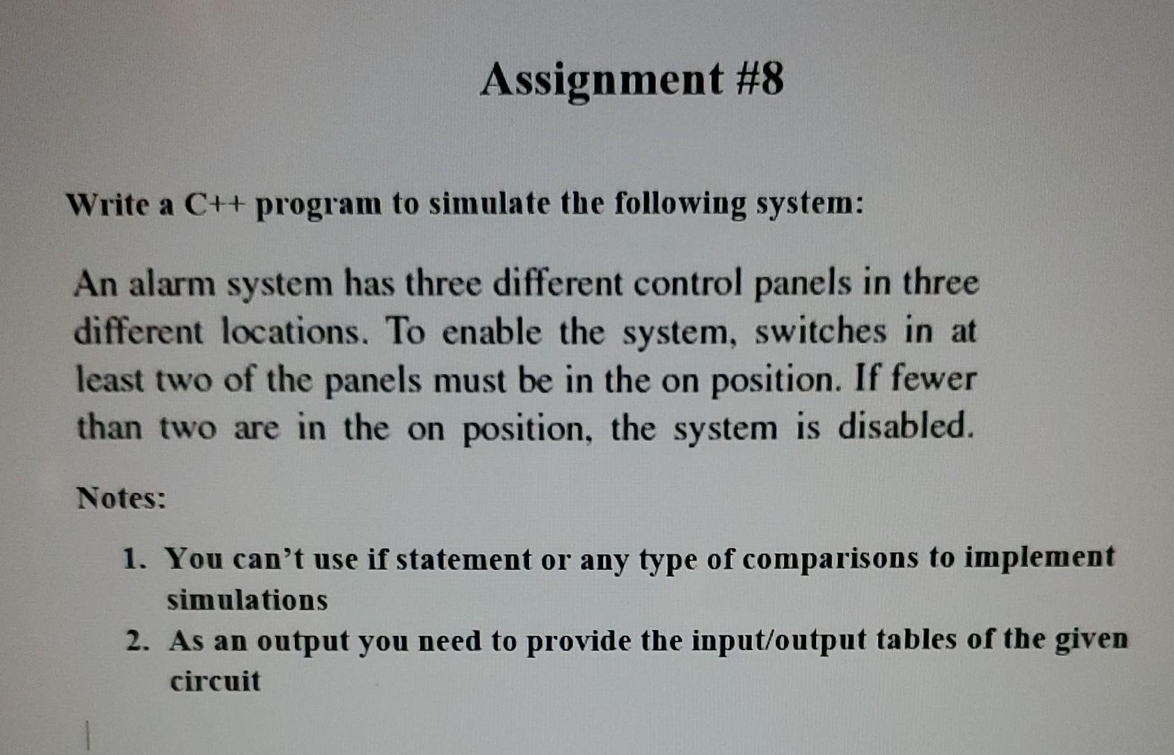 Write a C++ program to simulate the following system: | Chegg.com