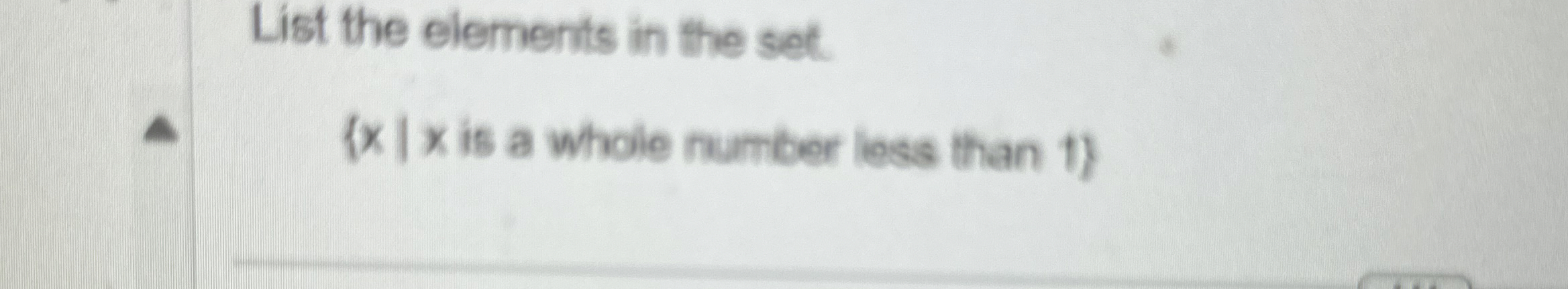 Solved List the elements in the set. ﻿is a whole number less | Chegg.com