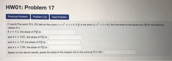 Solved HW01: Problem 17 Previous Problem Problem List Next | Chegg.com