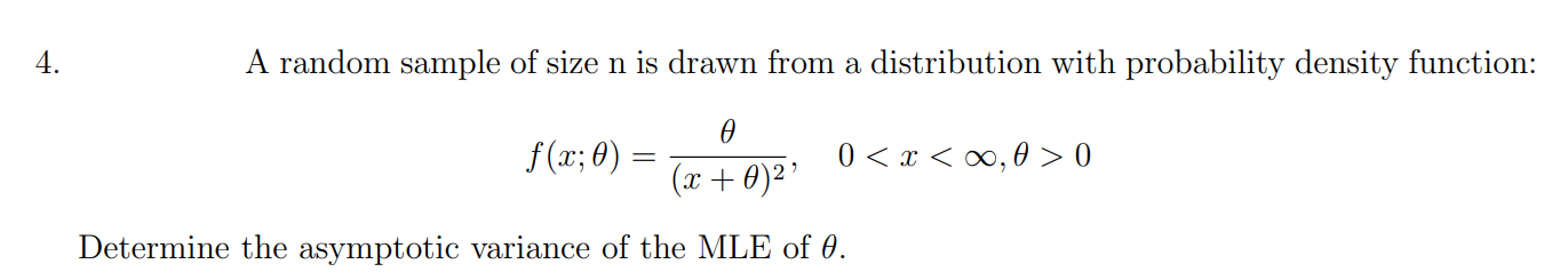 A random sample of size n ﻿is drawn from a | Chegg.com