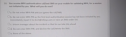 Solved You recelve MFA authentication call/text SMS on your | Chegg.com