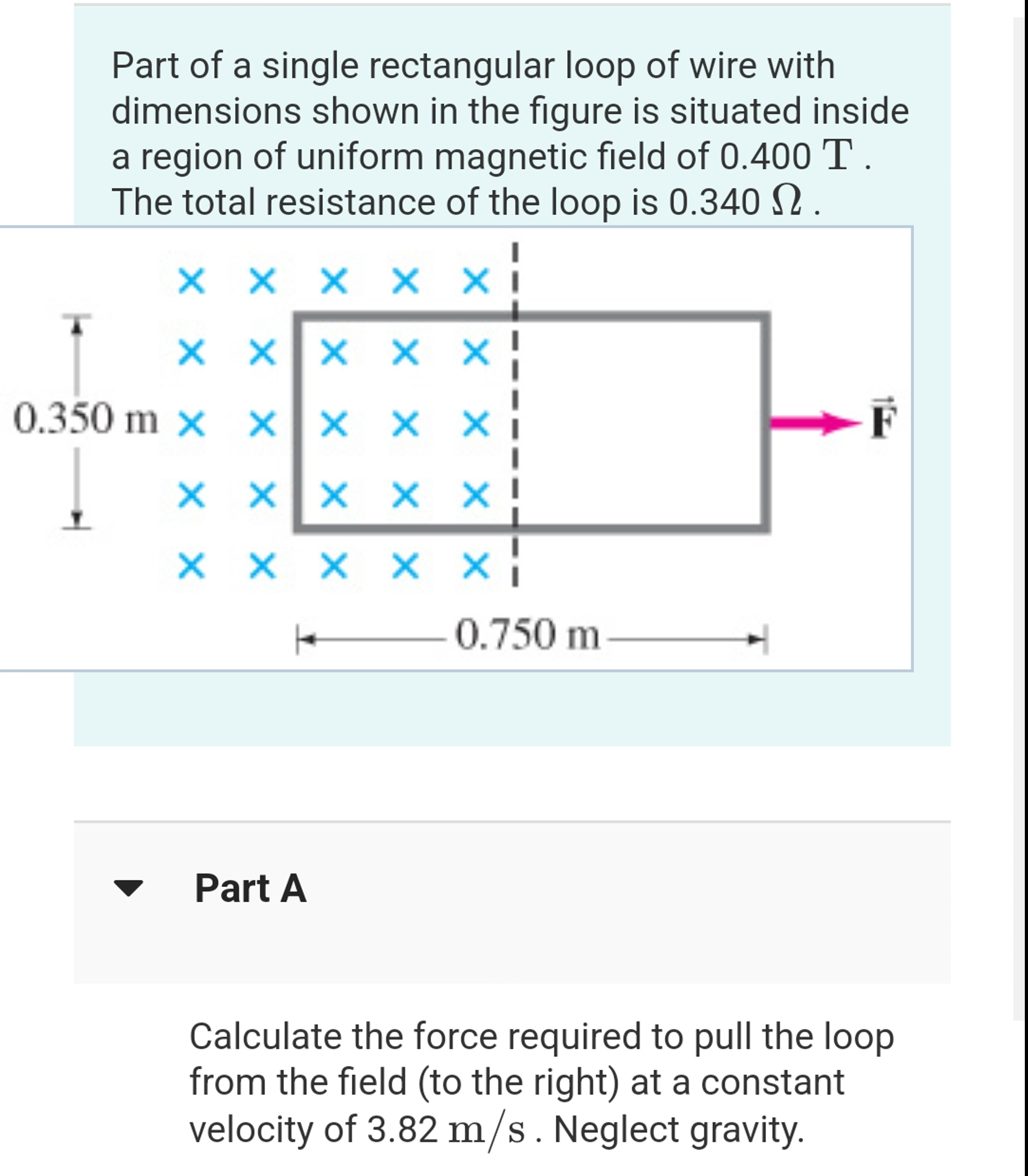Solved Part of a single rectangular loop of wire | Chegg.com