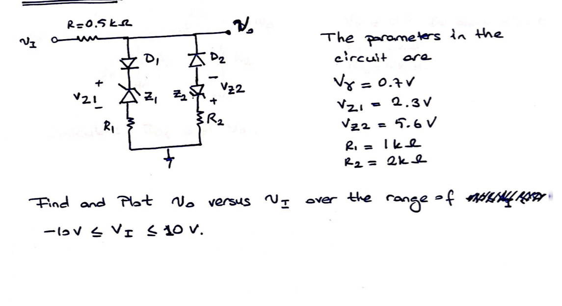 Solved The parameters in the circuit | Chegg.com