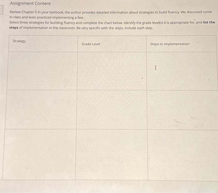 Assignment Content Review Chapter 5 in your textbook, | Chegg.com