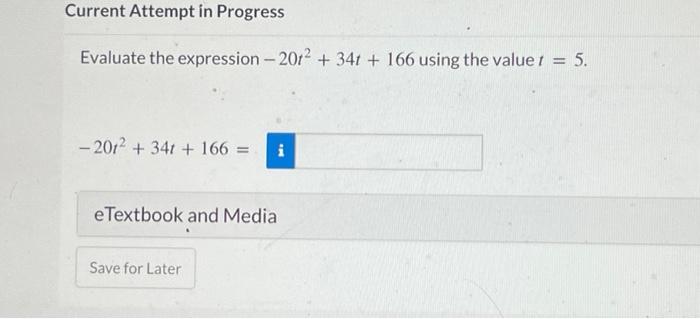 Solved Current Attempt in Progress Evaluate the expression - | Chegg.com