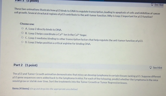 Solved These two animations lilustrate how p53 ﻿binds to DAA | Chegg.com