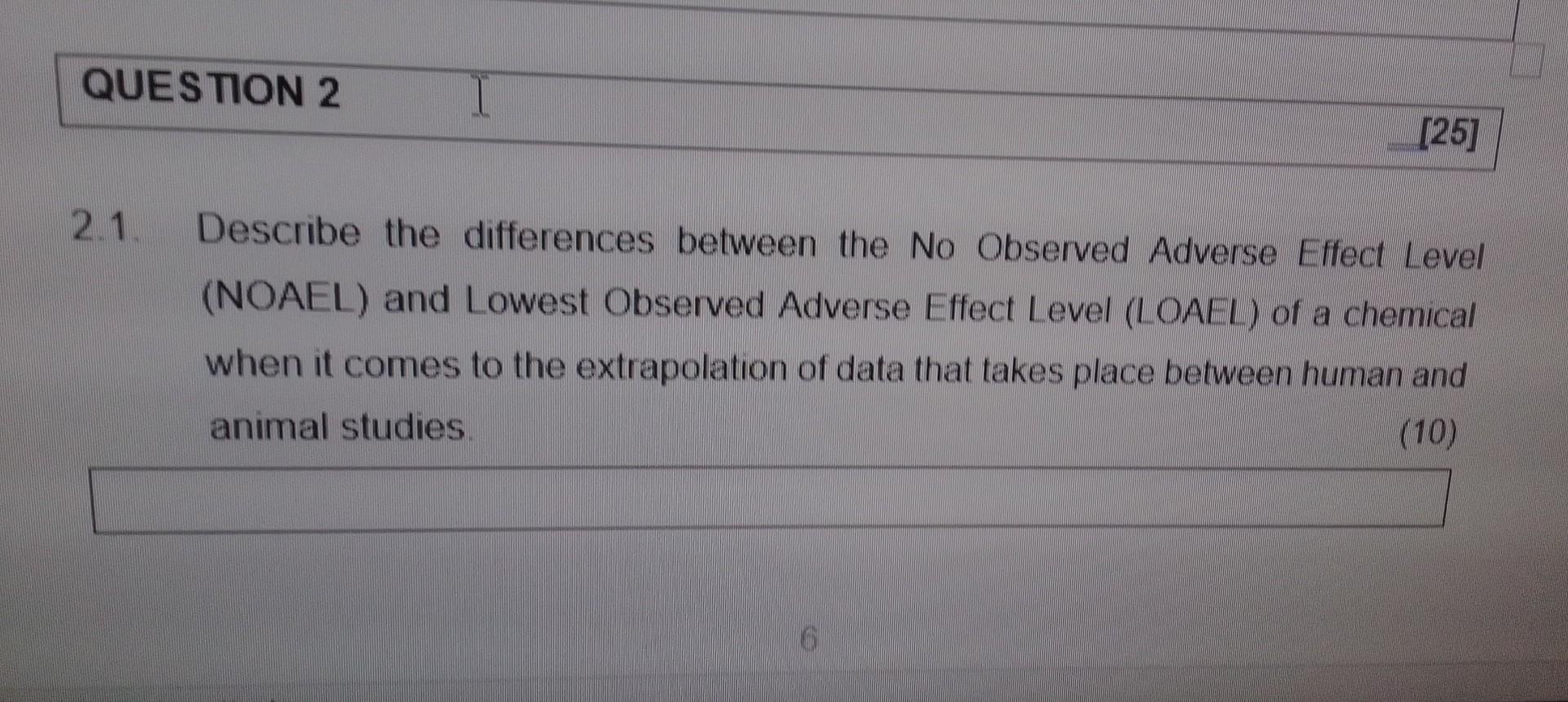 Solved 2.1. Describe the differences between the No Observed | Chegg.com