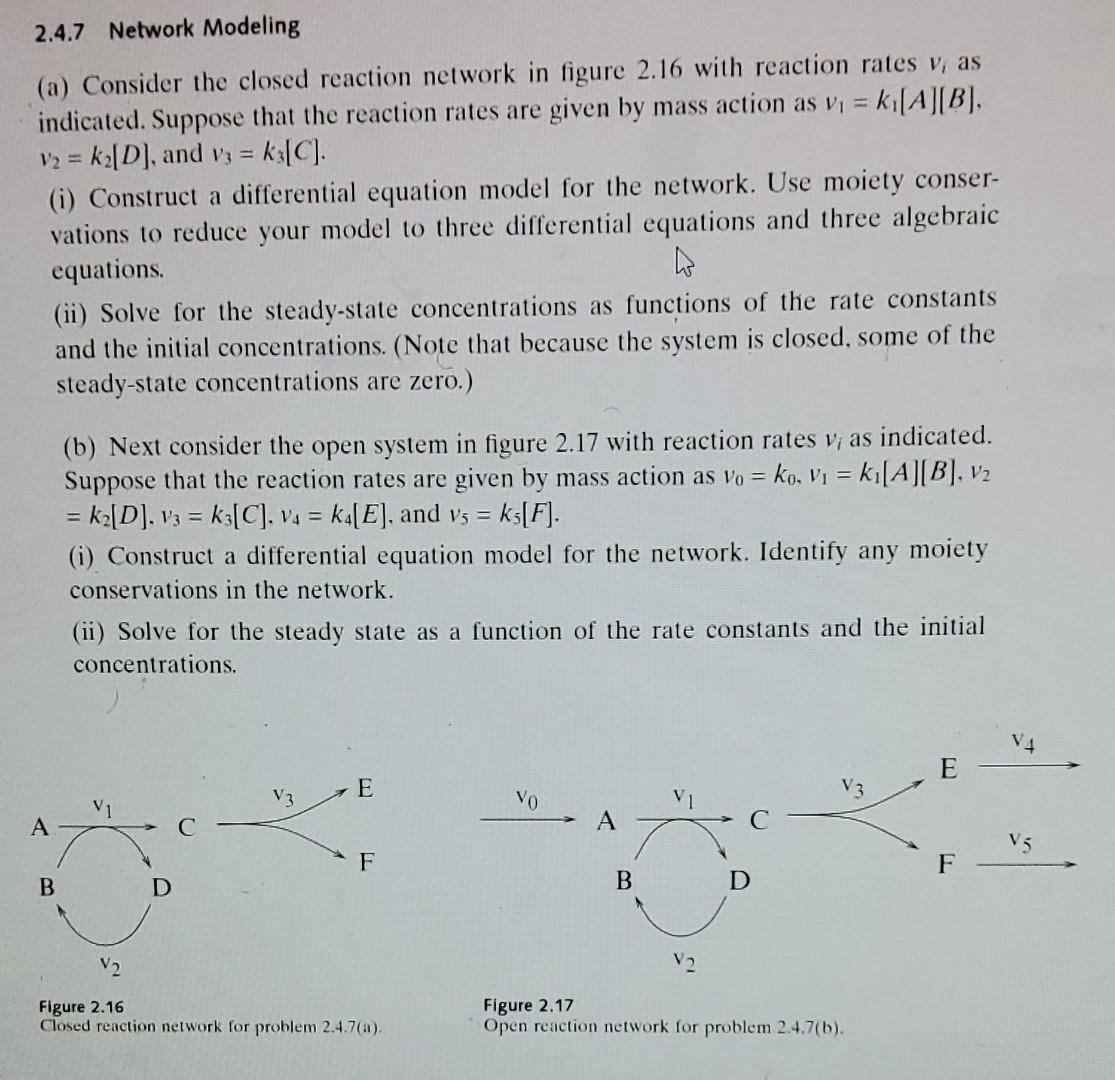 Solved (a) Consider the closed reaction network in figure | Chegg.com