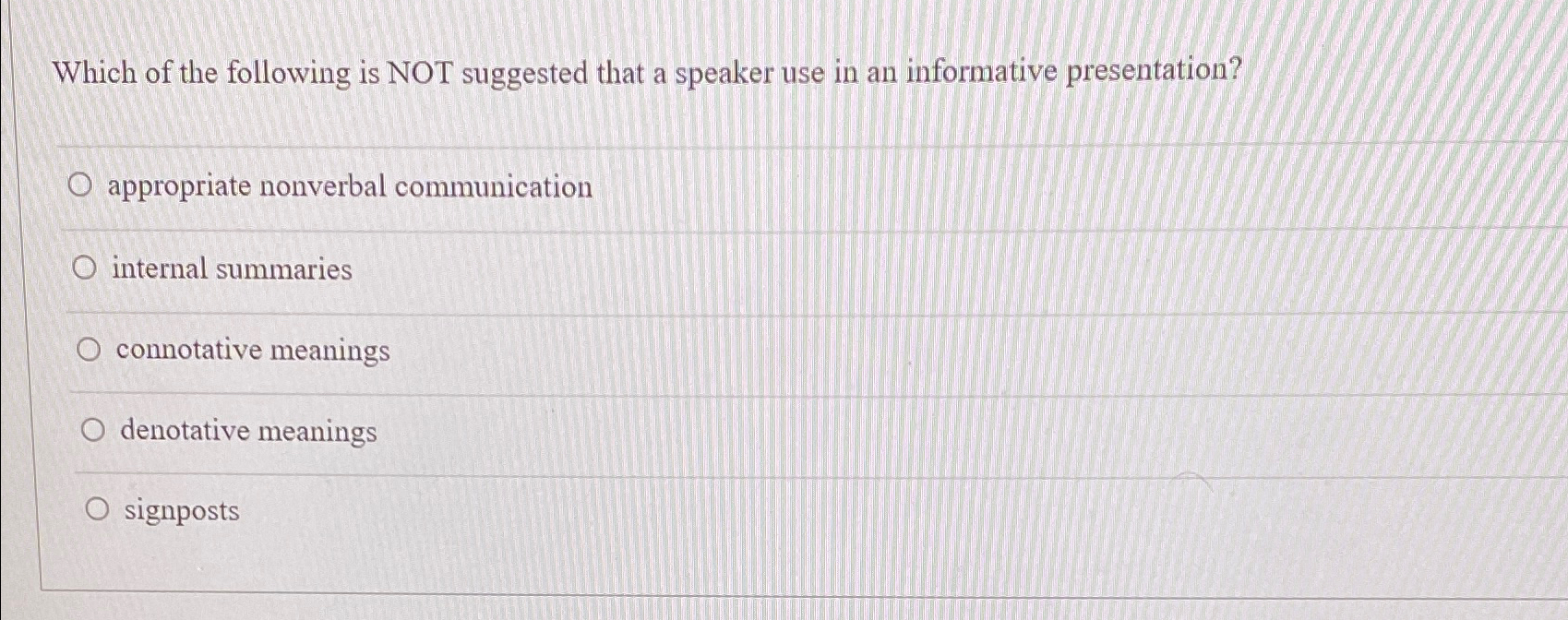 Solved Which of the following is NOT suggested that a | Chegg.com