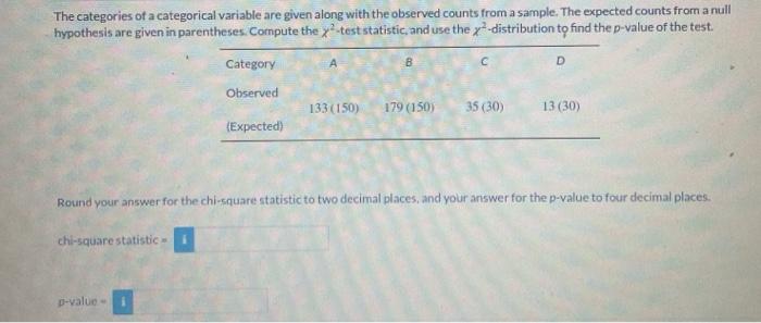 Solved The categories of a categorical variable are given | Chegg.com