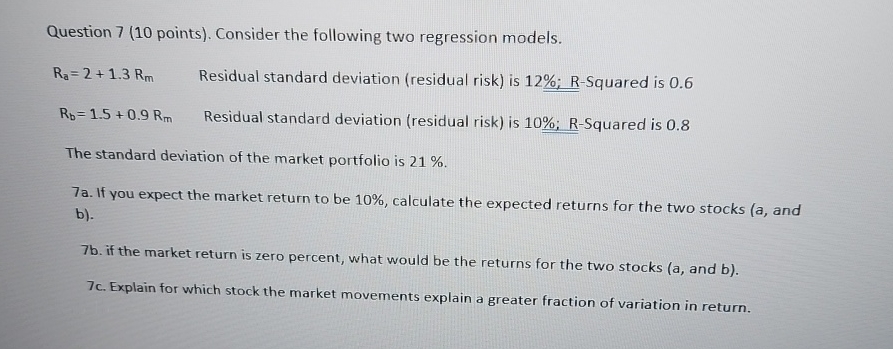 Solved Question 7 (10 ﻿points). ﻿Consider the following two | Chegg.com